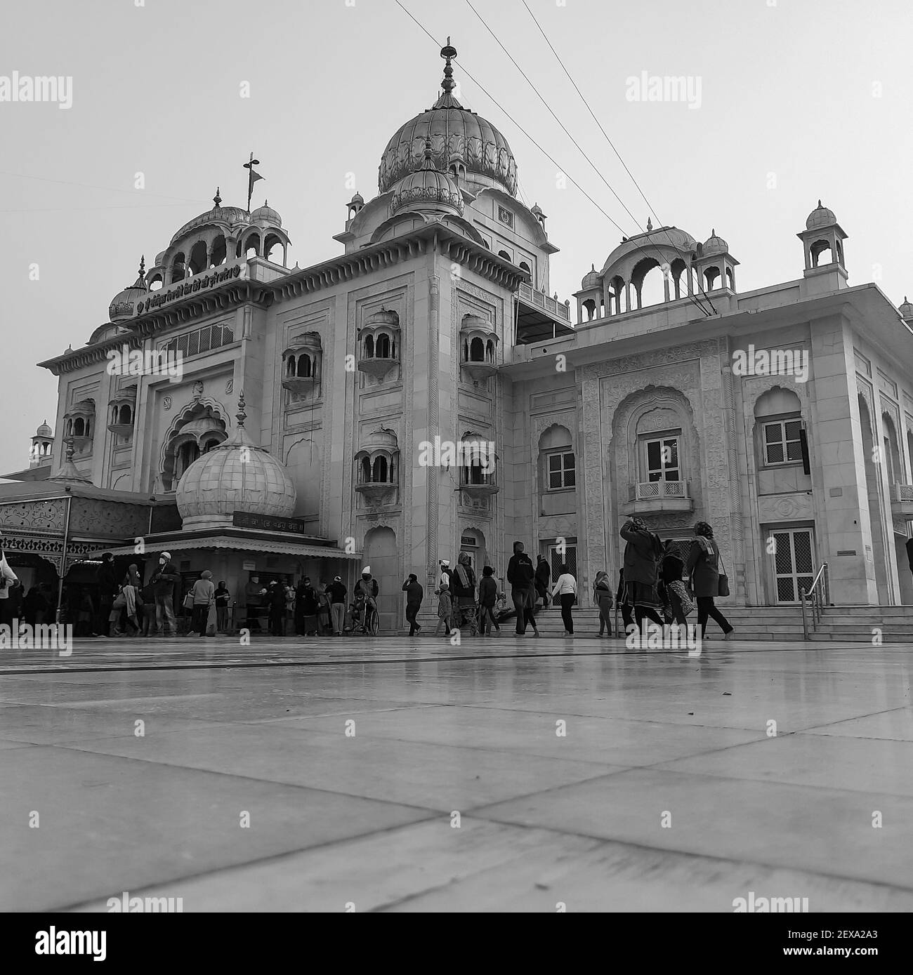 White building inside the golden temple Black and White Stock Photos ...