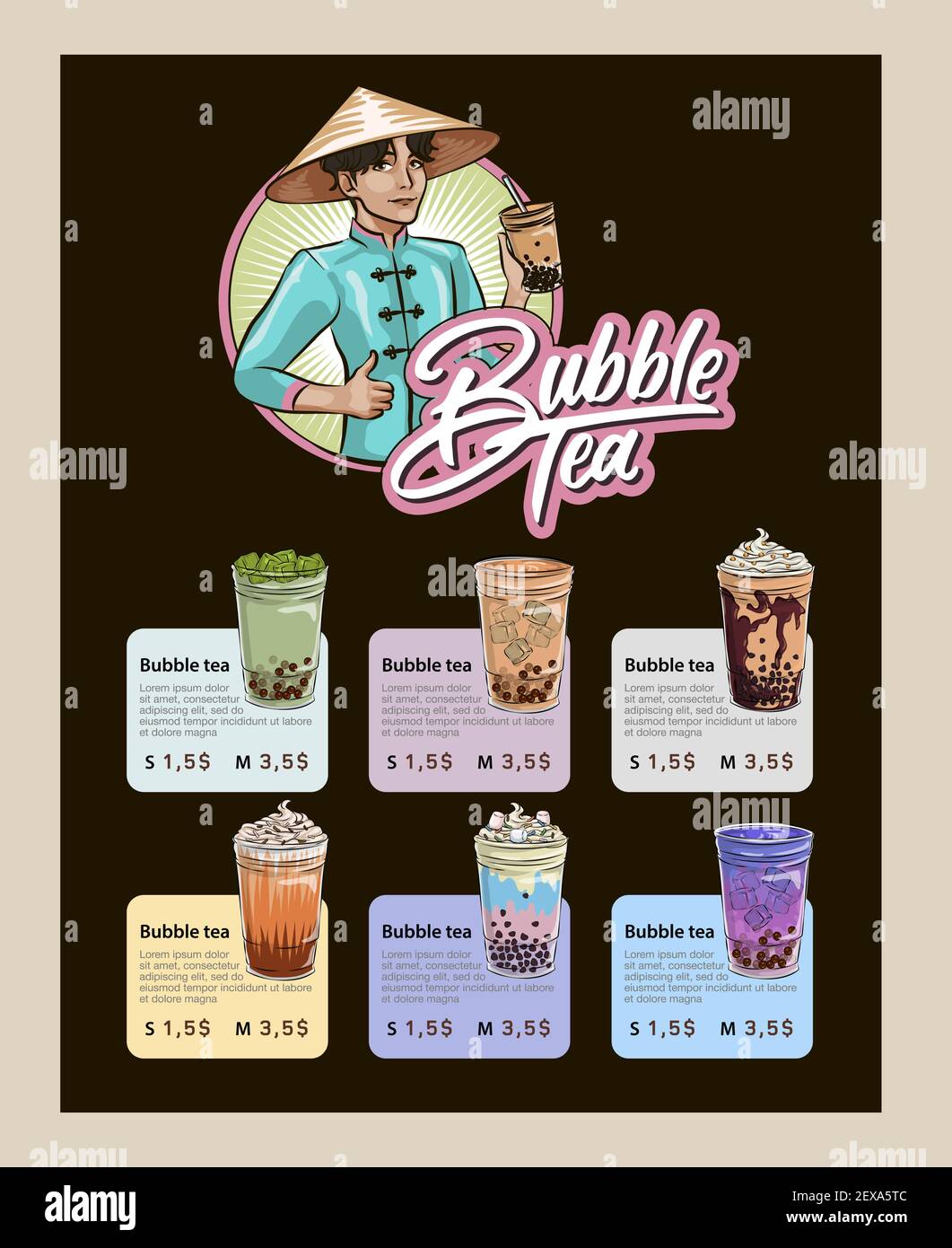 bubble tea menu, Vietnamese tapioca pearl tea, shake fruit jelly ...