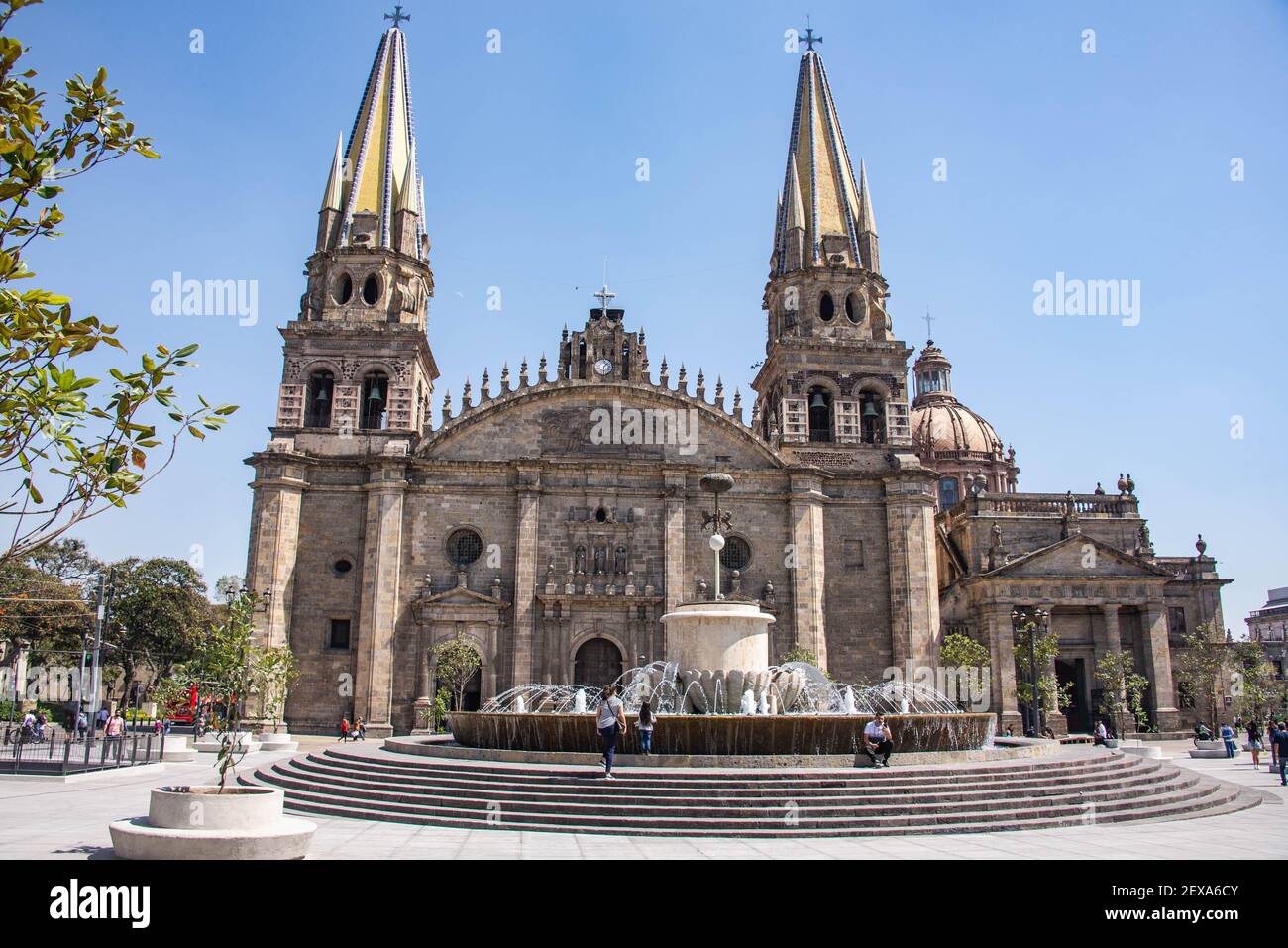 The beautiful Guadalajara Cathedral in the historic center, Guadalajara ...