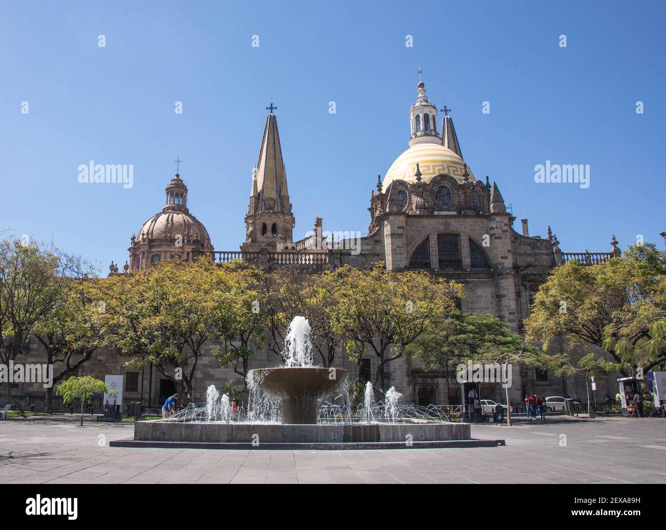 The beautiful Guadalajara Cathedral in the historic center, Guadalajara ...