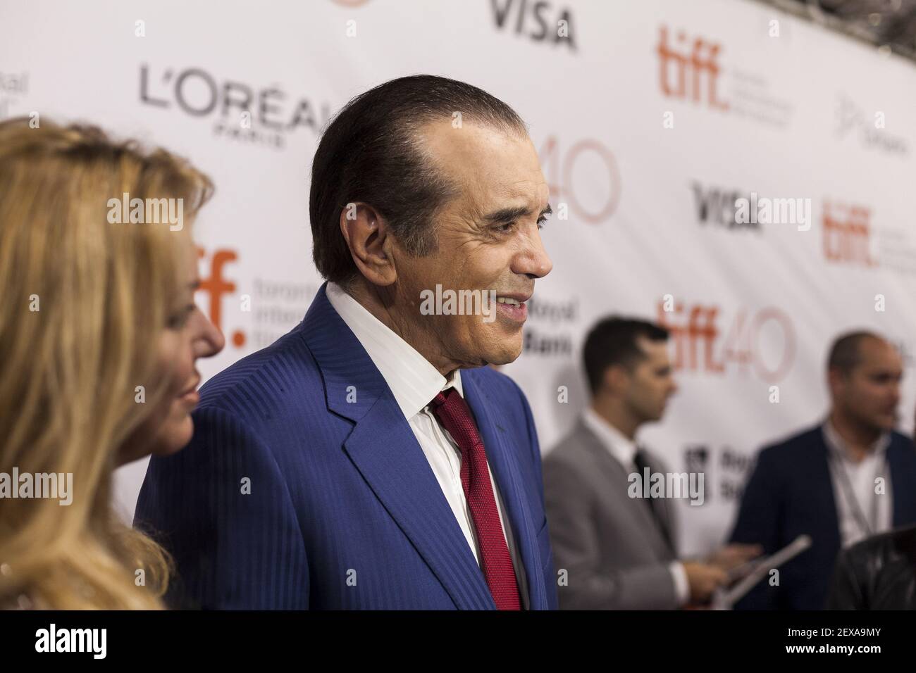 Actor Chazz Palminteri (R) and Gianna Ranaudo (L) attend the 'Legend ...
