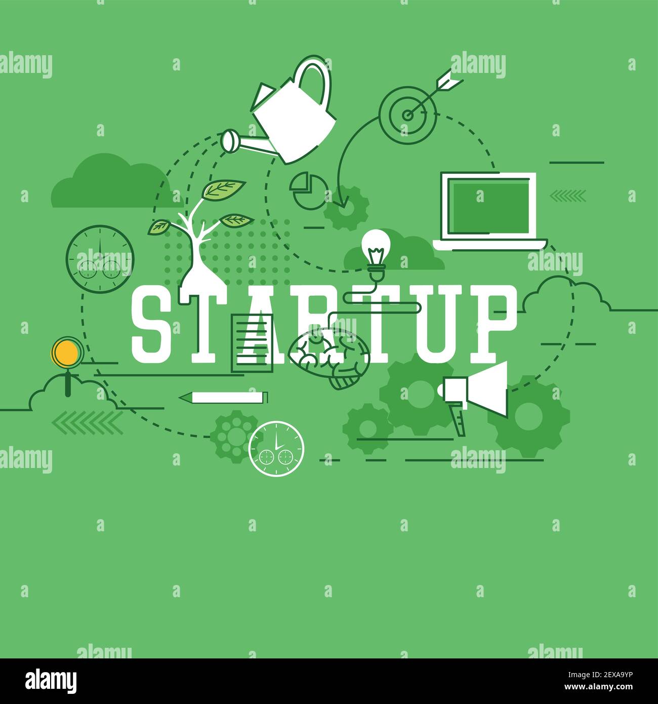 startup banner for your business. vector illustration Stock Vector ...