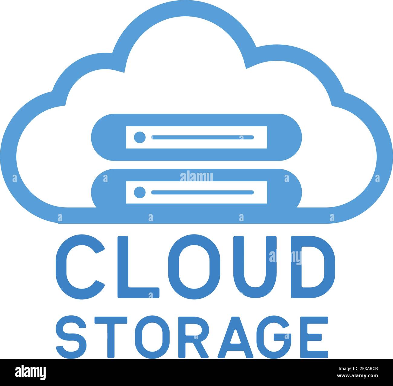 cloud storage service logo. vector illustration Stock Vector Image ...