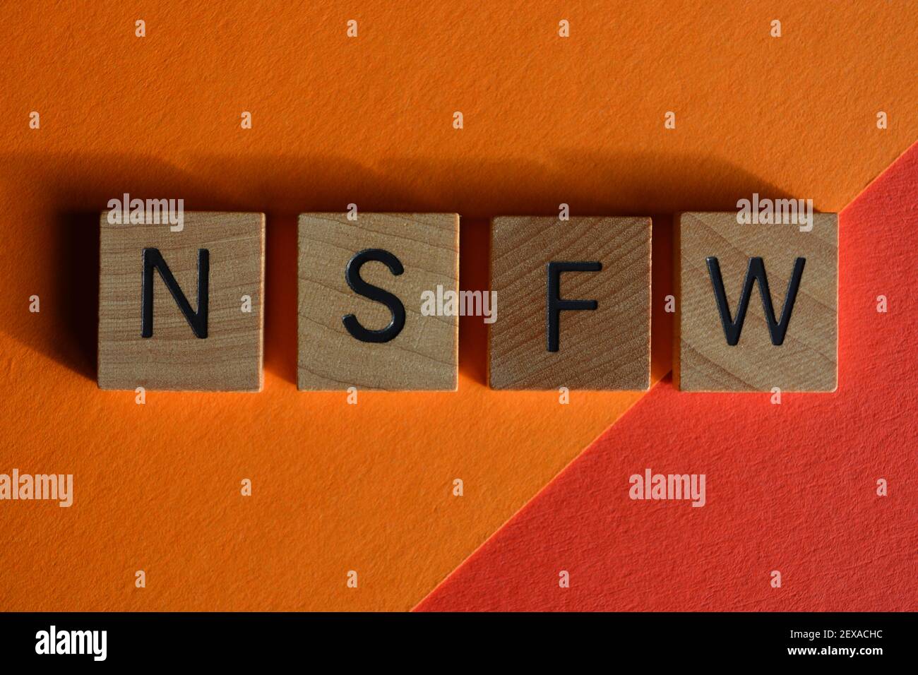 NSFW, acronym Not Safe For Work Stock Photo - Alamy