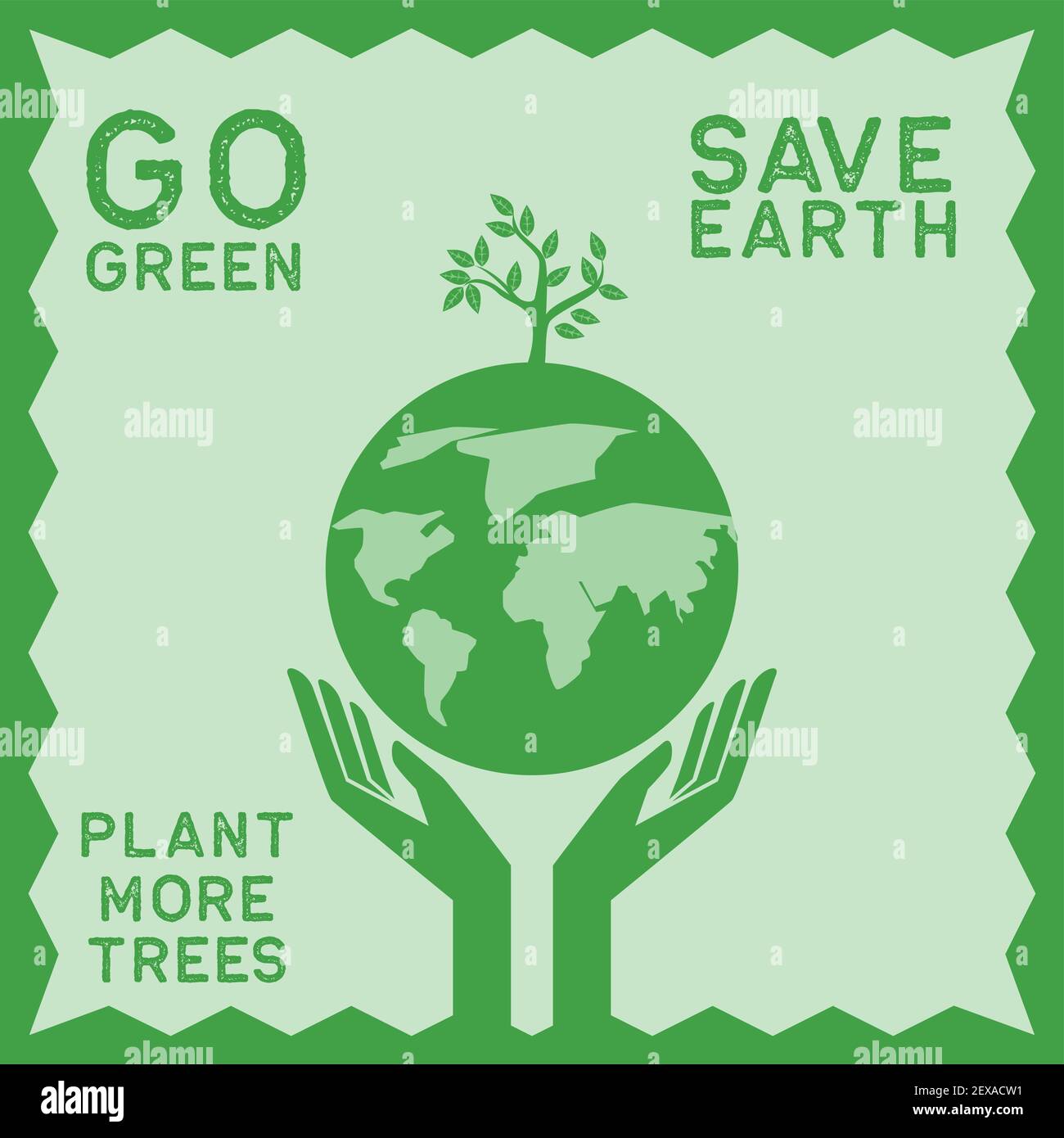 go green postcard. vector illustration Stock Vector Image & Art - Alamy