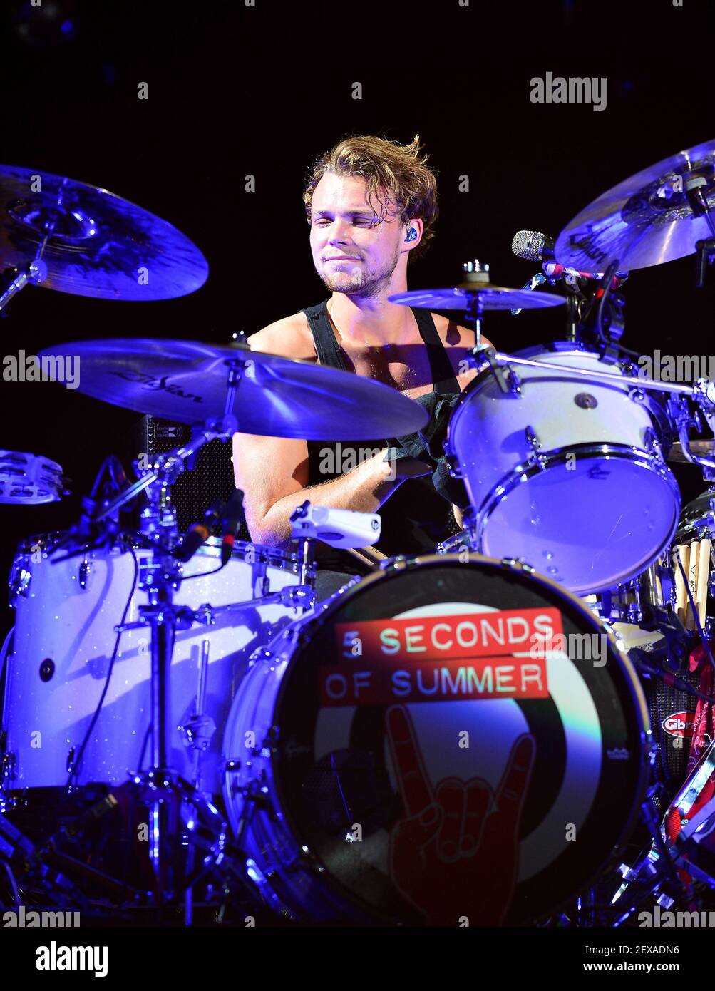 Ashton Irwin of 5 Seconds of Summer perform at Perfect Vodka ...