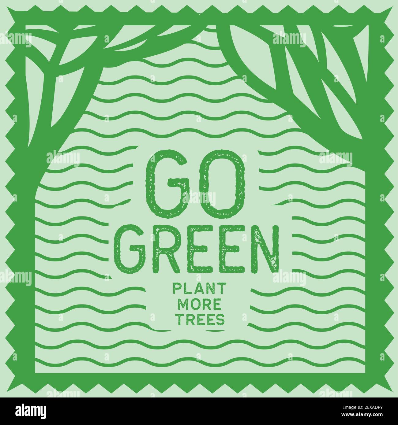go green postcard. vector illustration Stock Vector Image & Art - Alamy