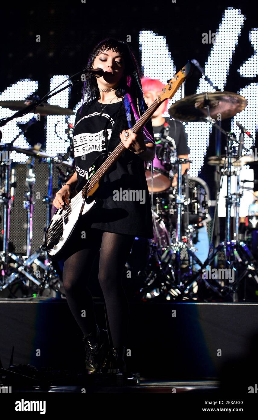 Rena Lovelis of Hey Violet perform as a supporting act for 5 second of ...