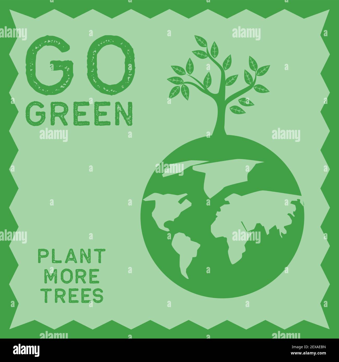 go green postcard. vector illustration Stock Vector Image & Art - Alamy