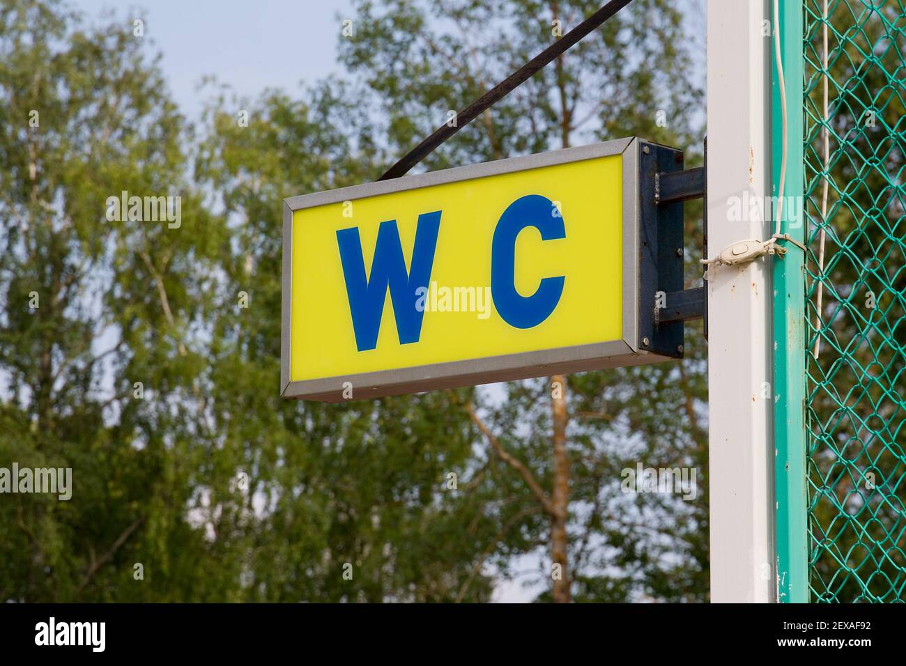 Russia. Moscow region. Signs and pointers. Public toilet sign Stock ...