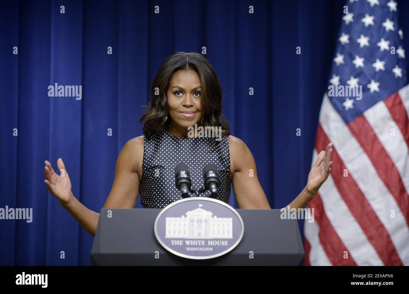 First Lady Michelle Obama speaks to local elected officials and ...