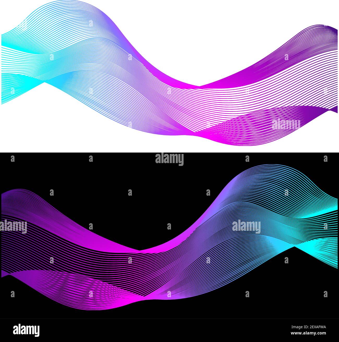Wavy multicolor abstract line stripes. Abstract wave element for design ...