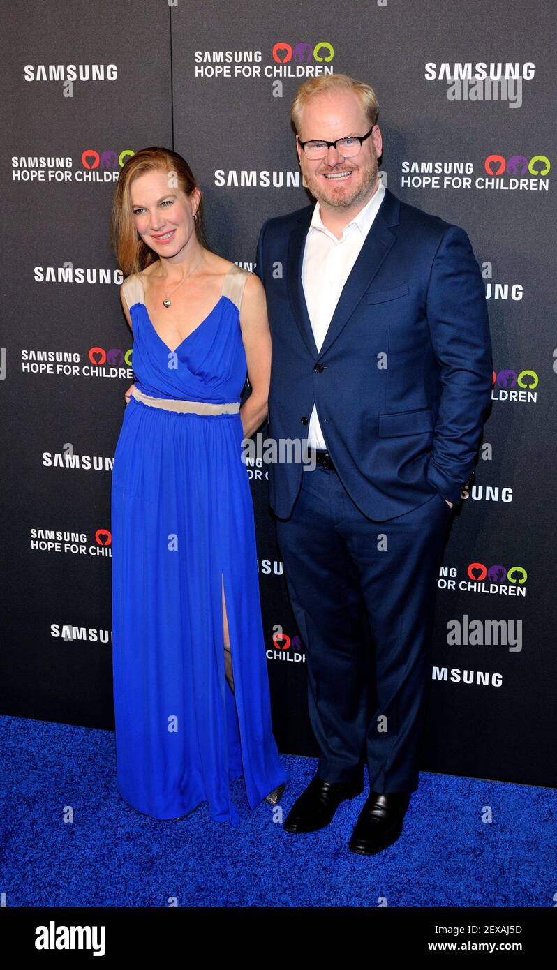 Actor Jim Gaffigan and wife Jeannie attend the Samsung Hope for ...