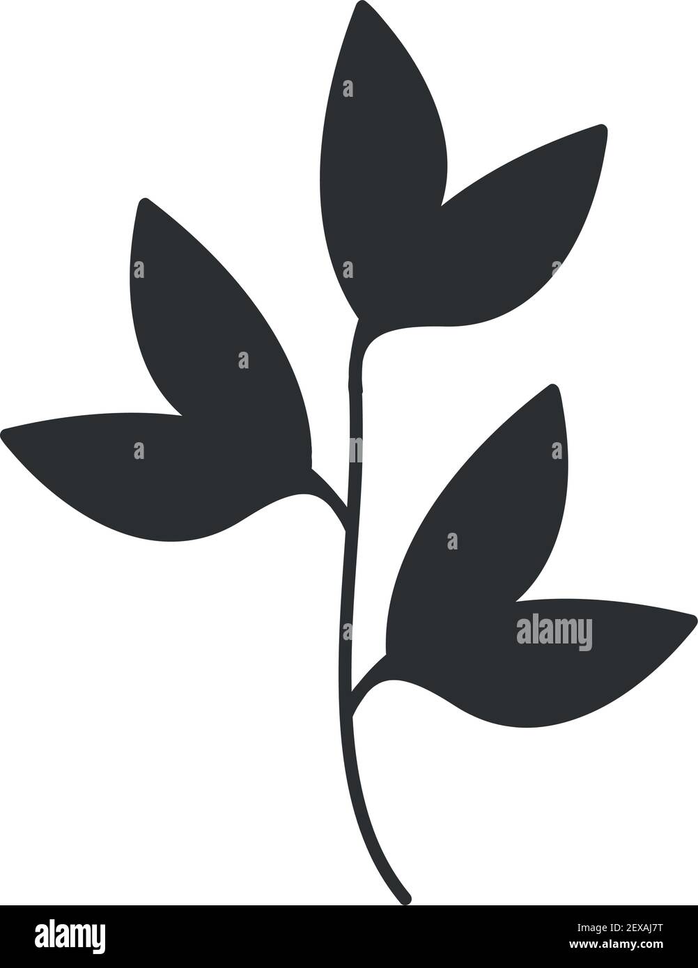 black branch leaf nature icon Stock Vector Image & Art - Alamy