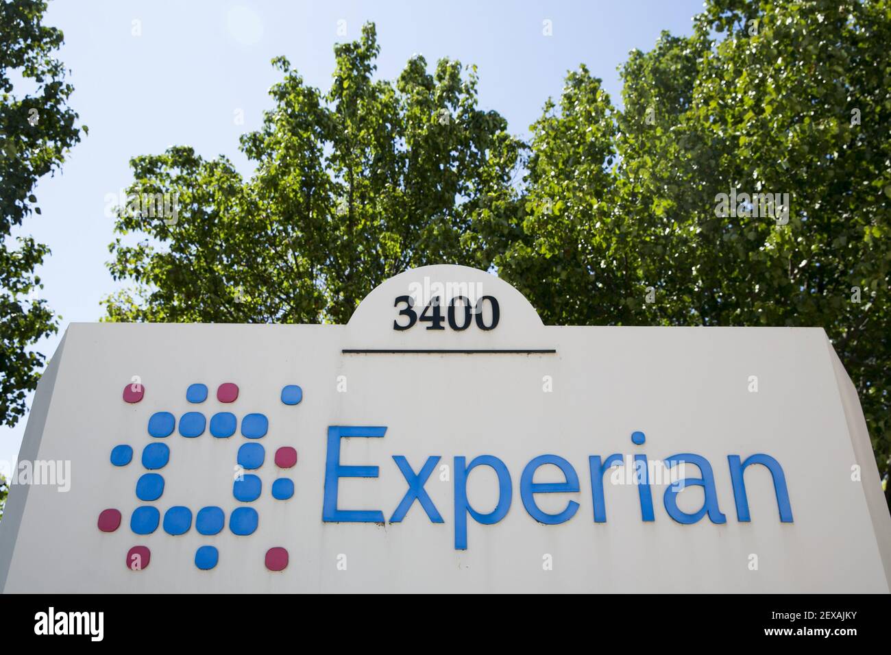 A logo sign outside of a facility occupied by Experian in McKinney ...