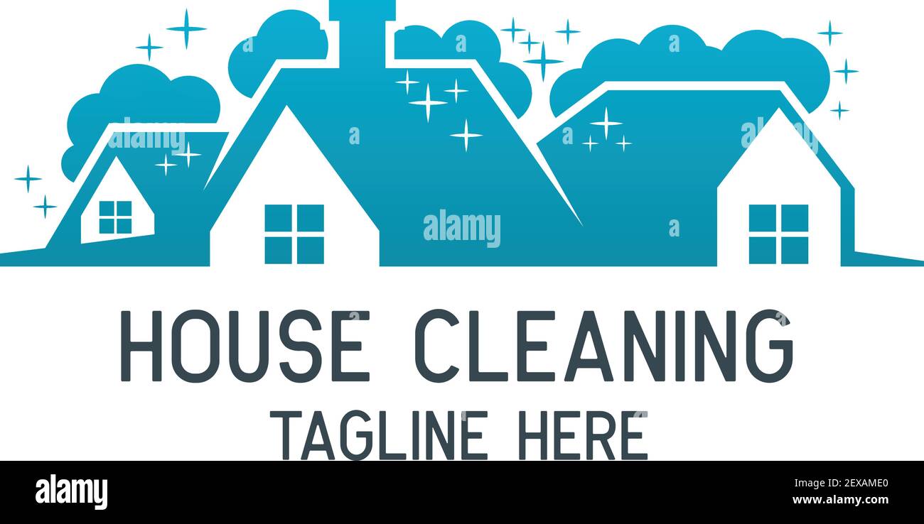 cleaning service logo with text space for your slogan, tagline, vector ...