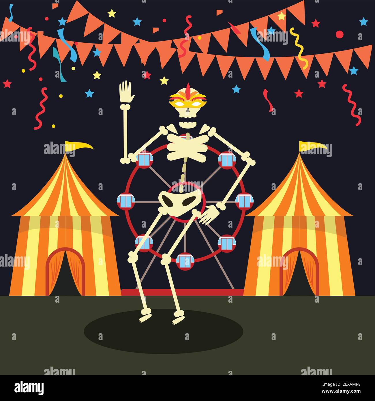 The skeleton dance Stock Vector Images - Alamy