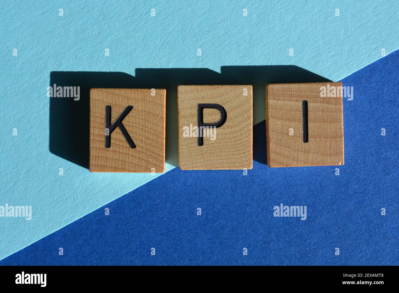 KPI technology acronym for Key Performance Indicator in wooden alphabet ...