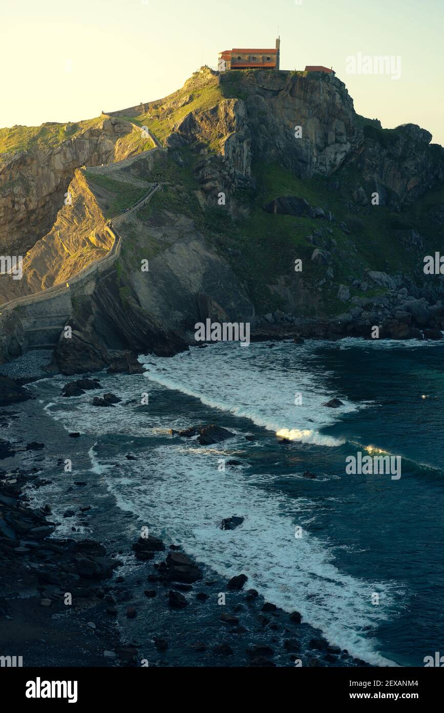 A mesmerizing view of San Juan de Gaztelugatxe island and chapel in the ...