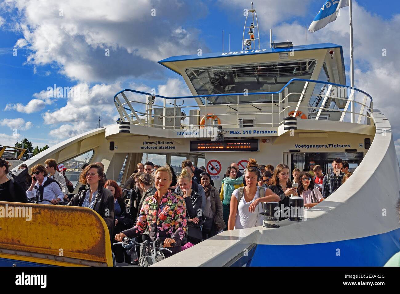 Ferry ( IJveer ) Amsterdam IJ Port Harbor Central Station public ...