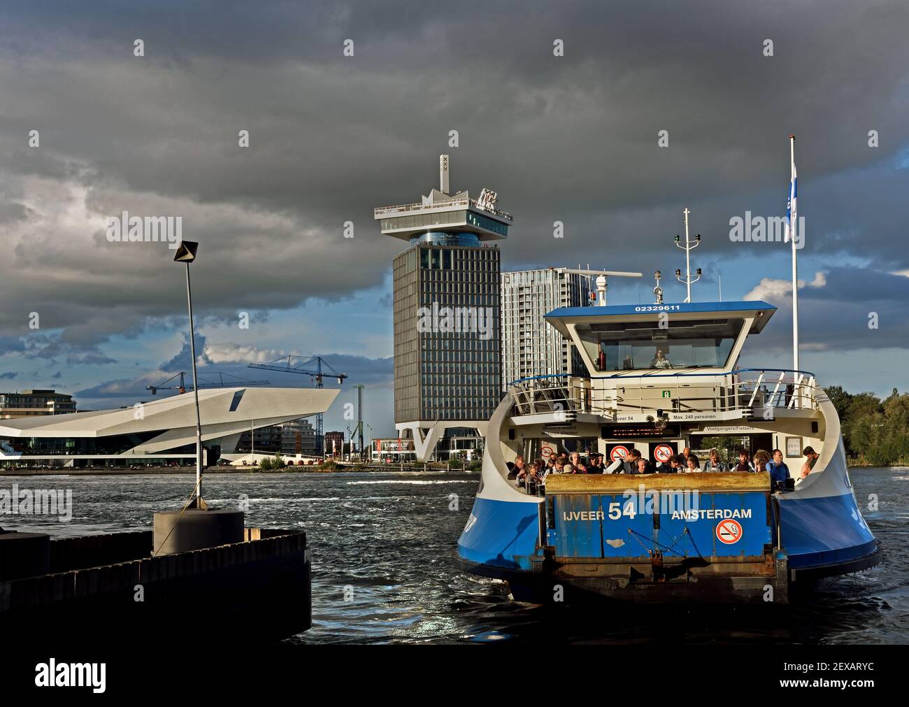 Ferry ( IJveer ) Amsterdam IJ Port Harbor Central Station public ...