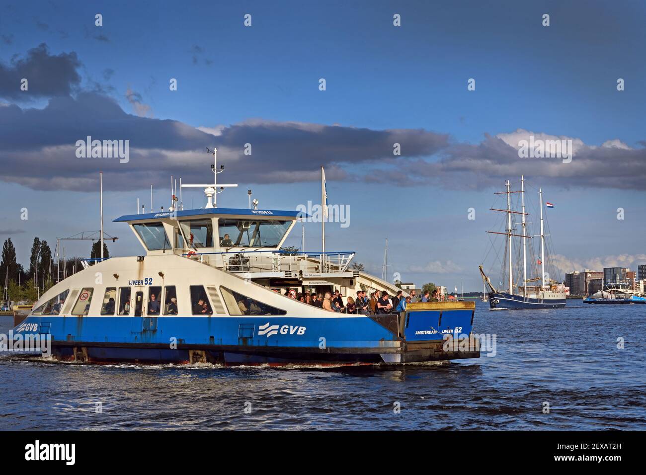 Ferry ( IJveer ) Amsterdam IJ Port Harbor Central Station public ...