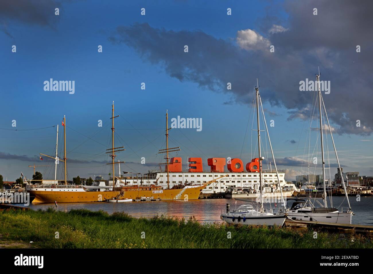 The Amstel Botel at the Oosterdok ( IJ Port NDSM wharf in Amsterdam ...