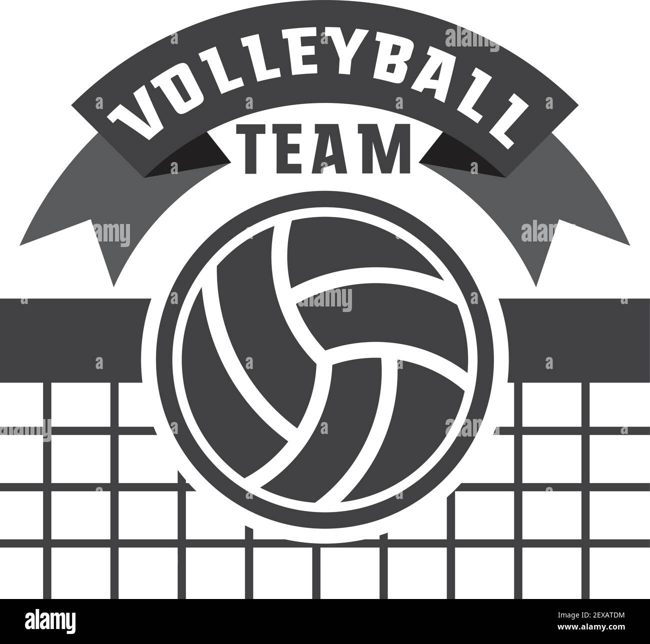 volley ball logo with text space for your slogan tag line, vector ...