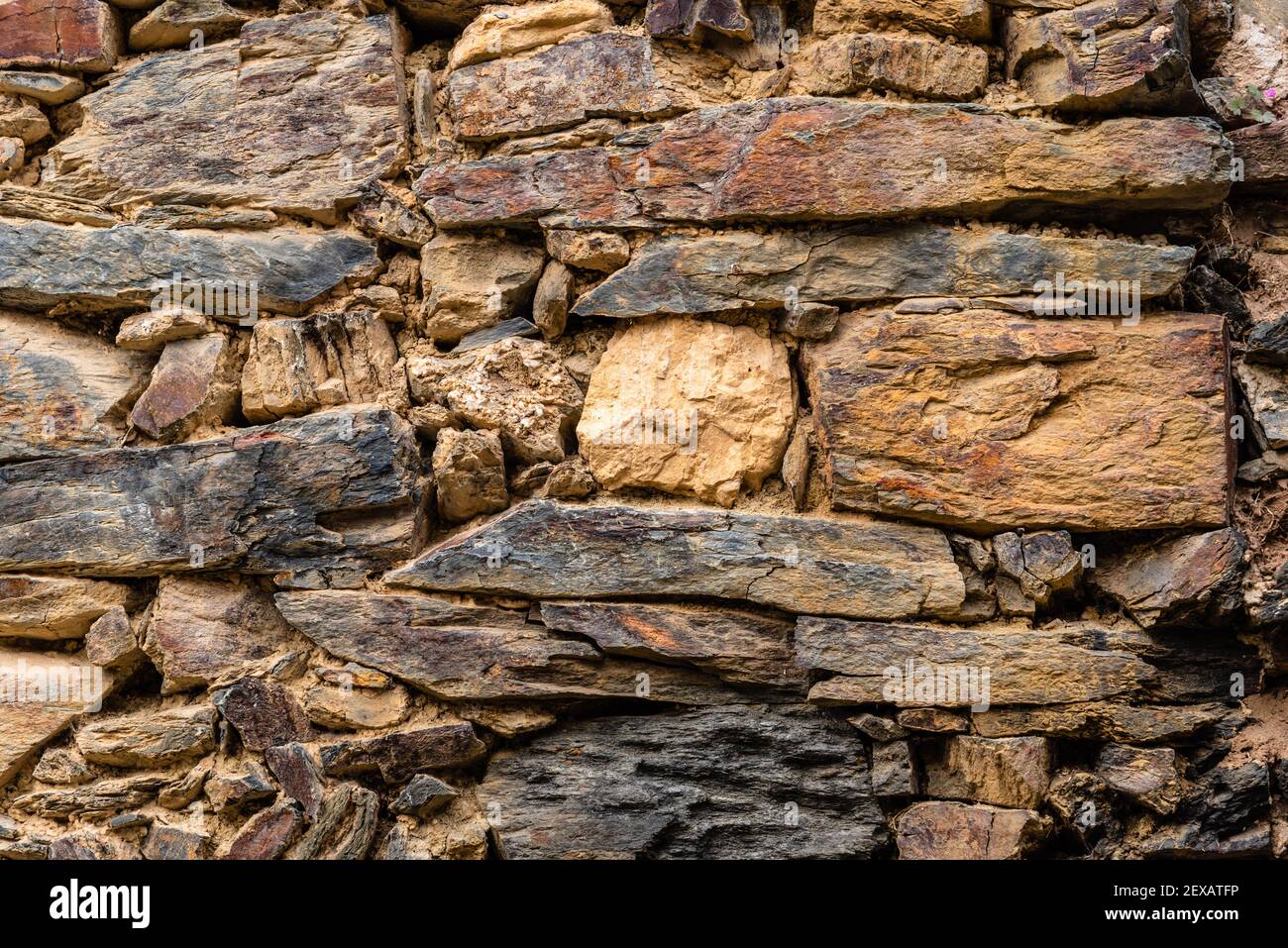 Slate slabs texture background. Pattern of black slate wall Stock Photo ...