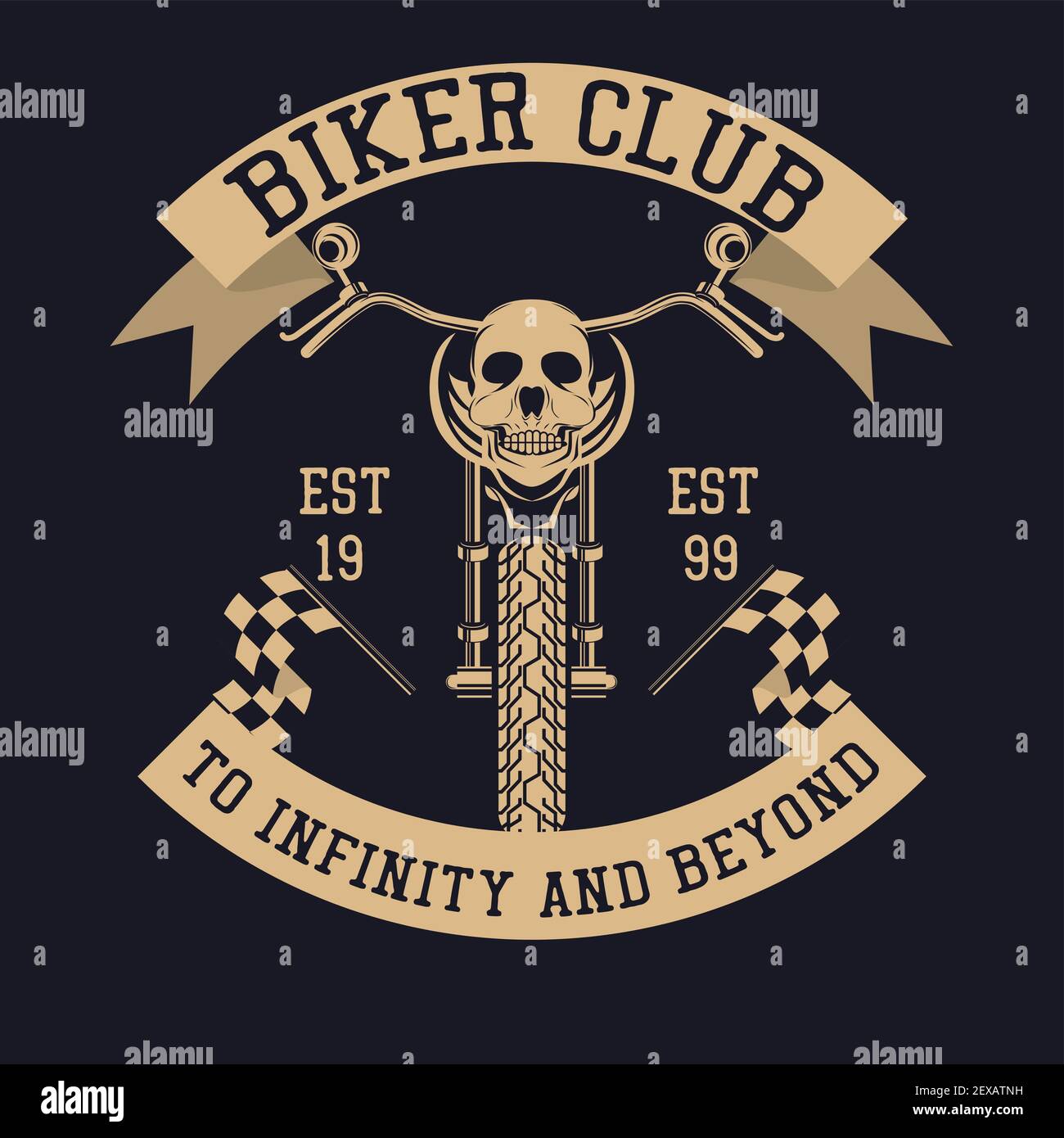 motorcycle logo emblems and insignia on black background. vector ...