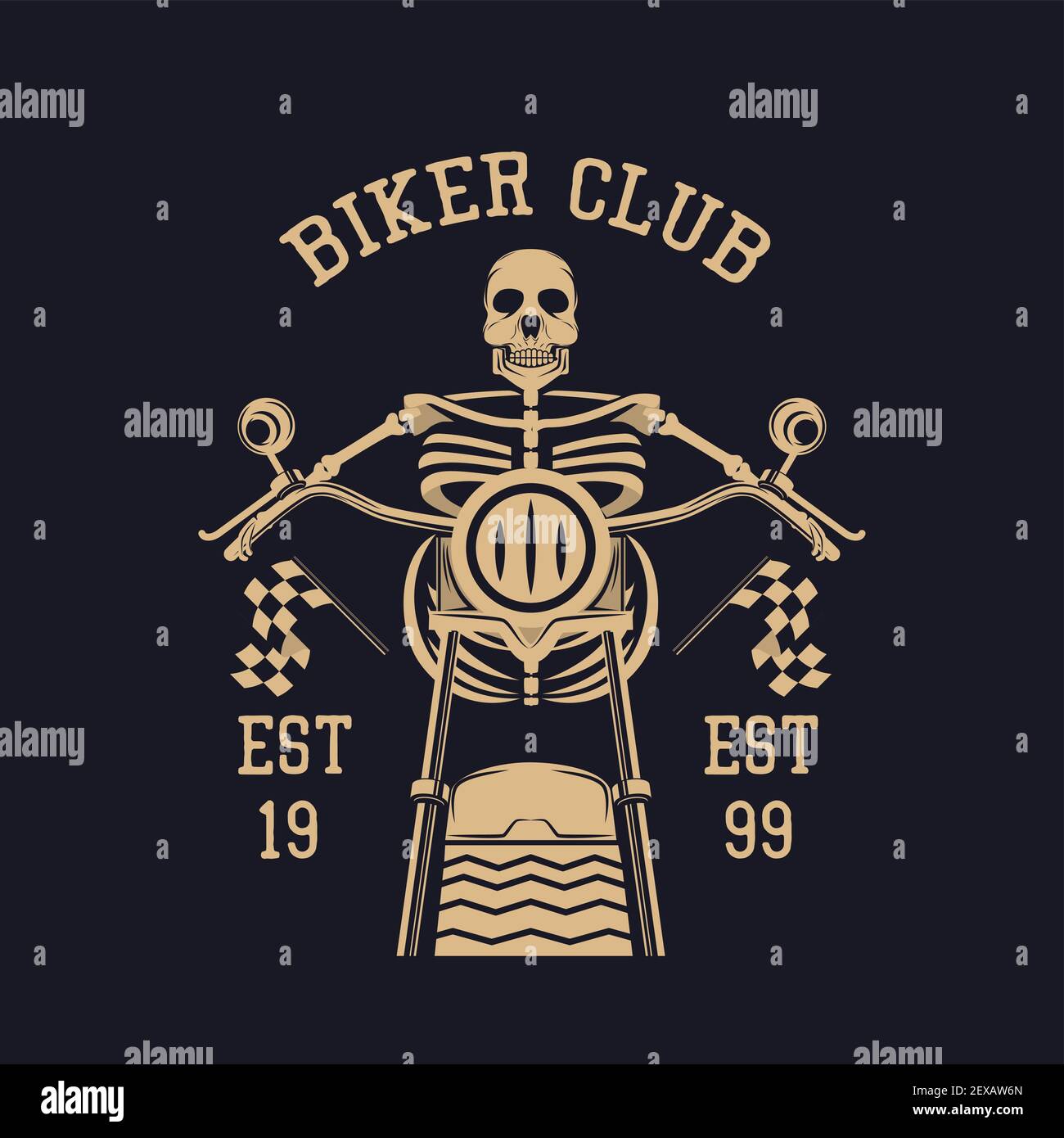 motorcycle logo emblems and insignia on black background. vector ...