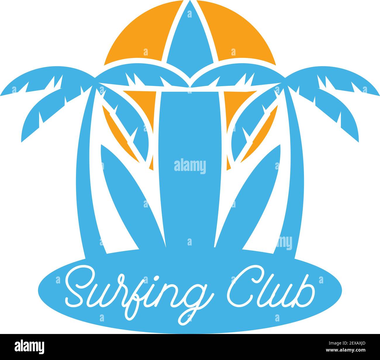 surfing logo for surfing festival isolated on white background. vector ...