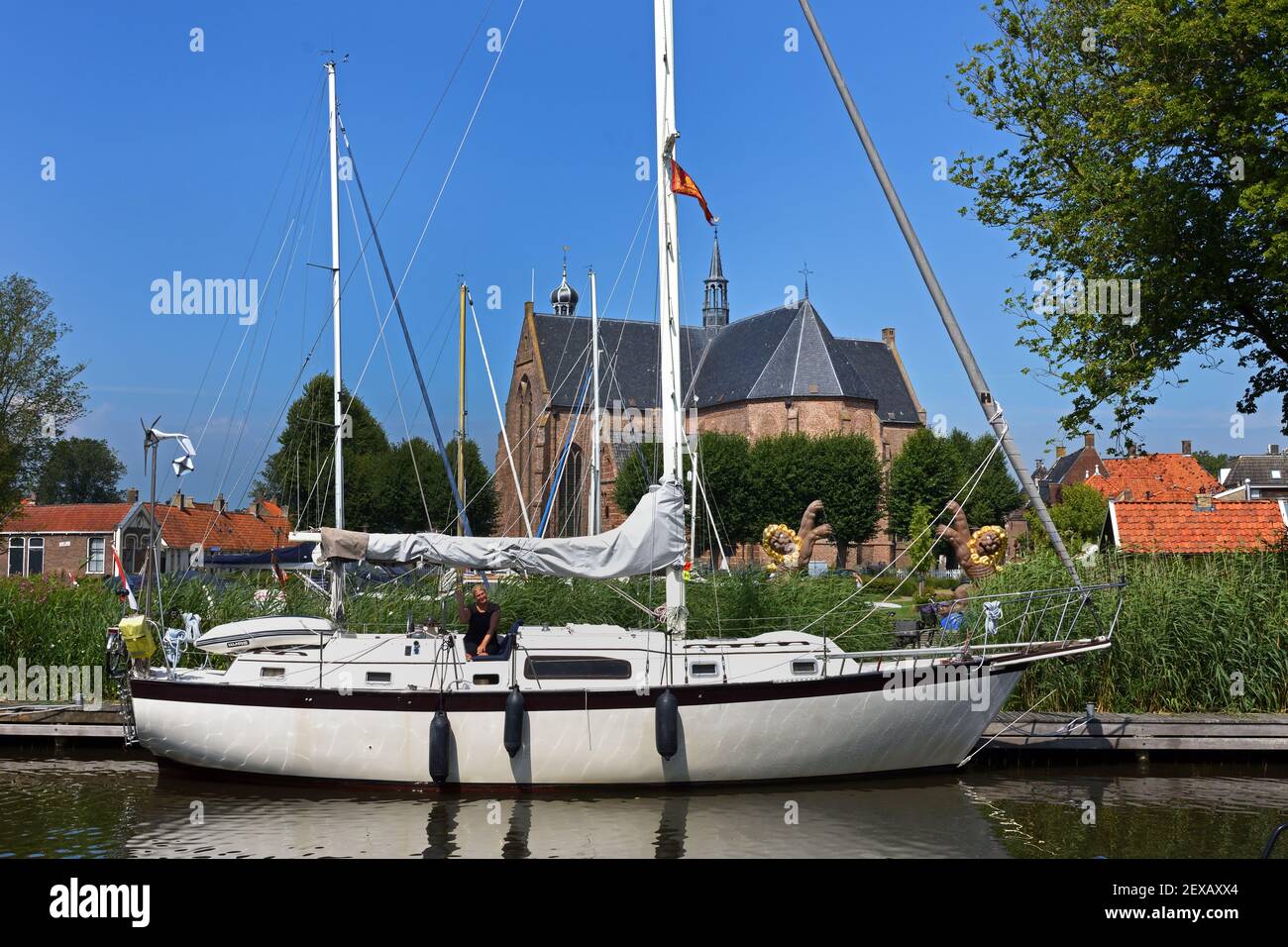 Port of Workum, Sailing Boat, The Netherlands, Dutch, Friesland Stock ...