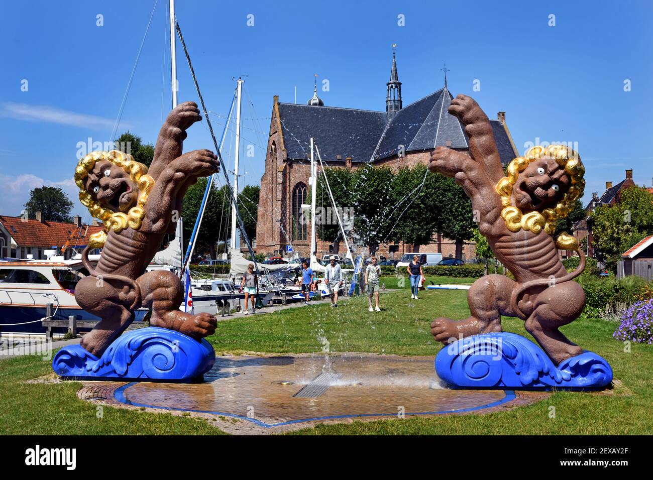 Workum Friesland, The Netherlands one of the eleven fountains which ...