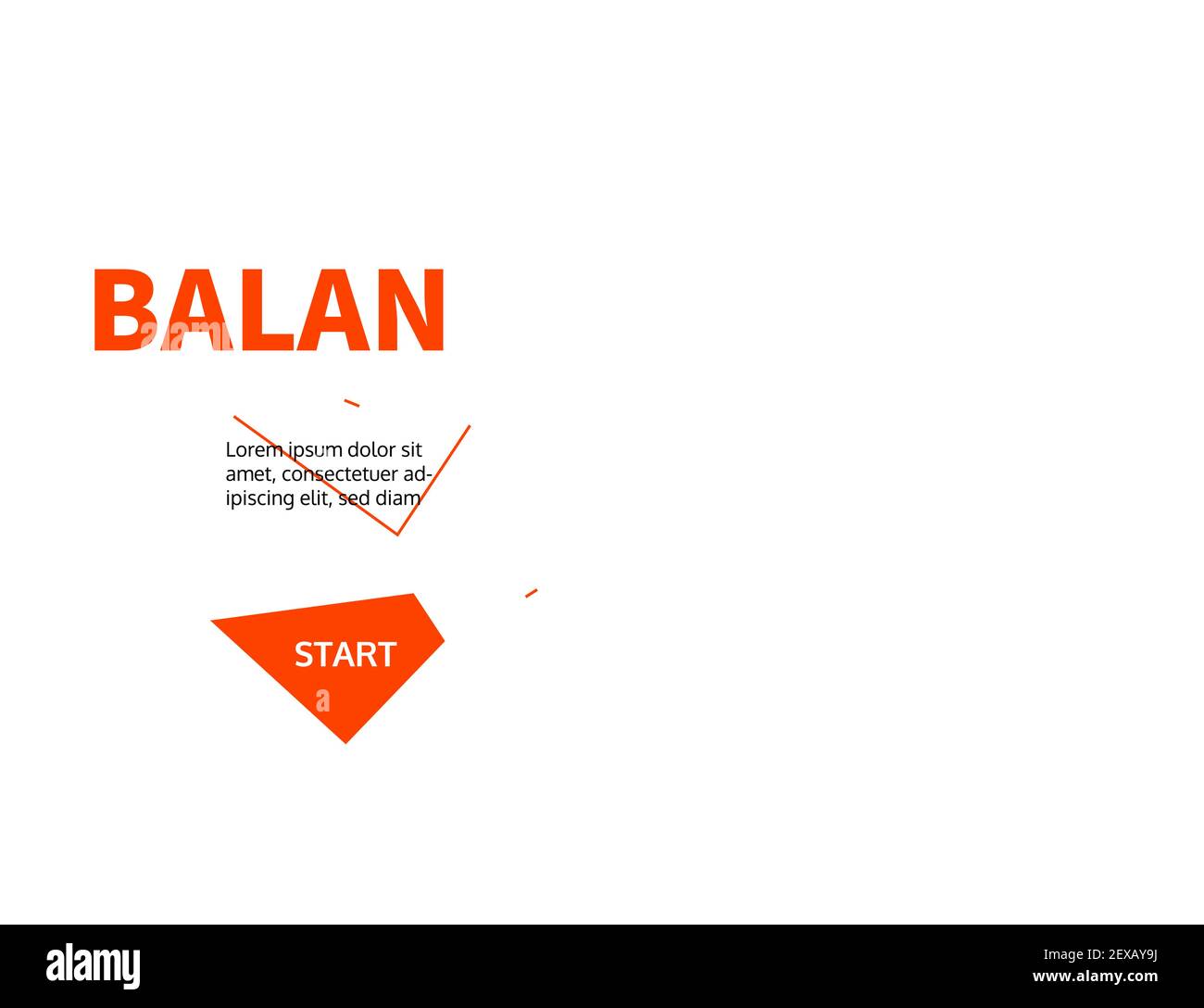 Work-life balance - modern colorful line design style web banner with ...