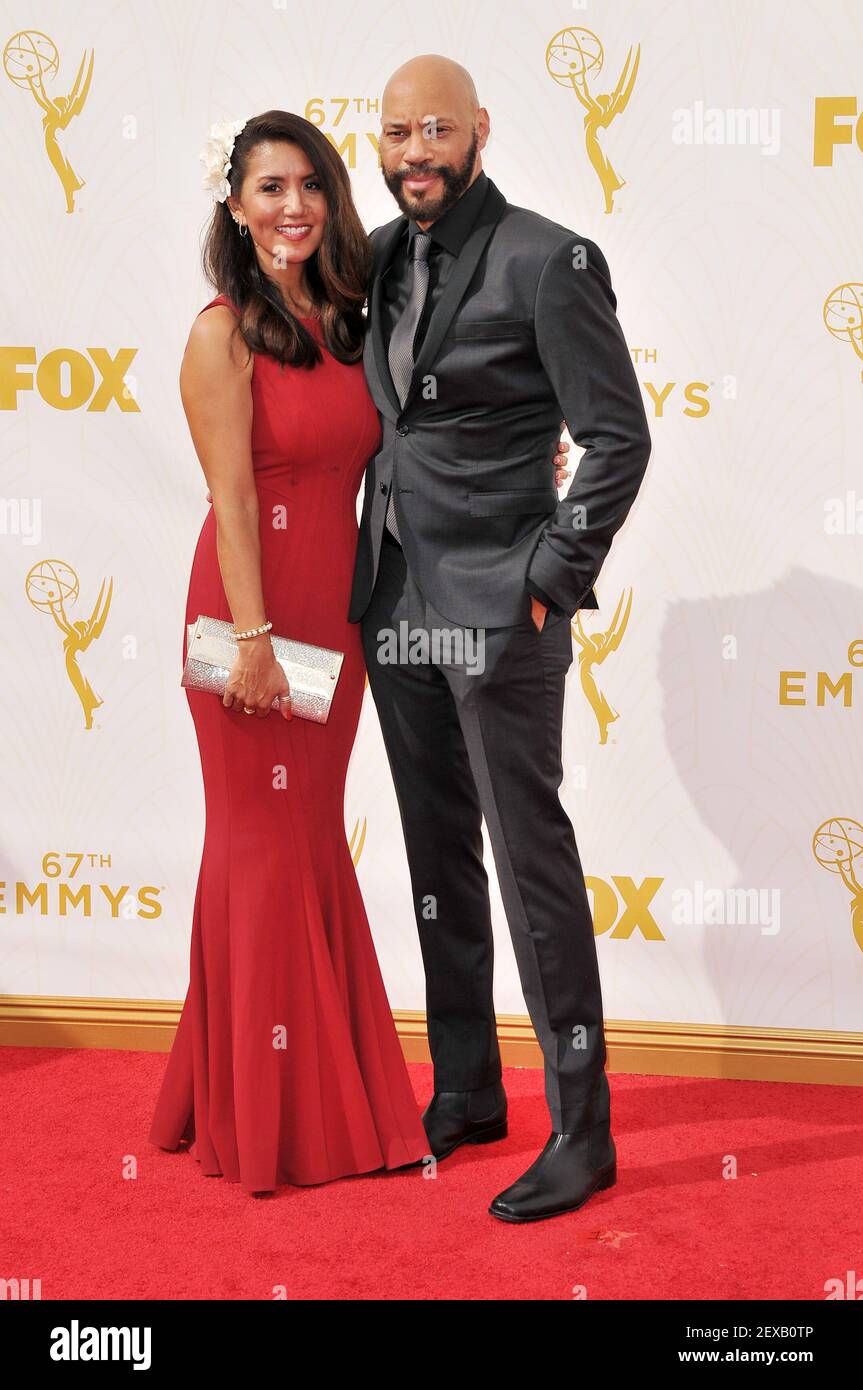 Gayle Ridley and John Ridley arrives at the 67th Emmy Awards held at ...
