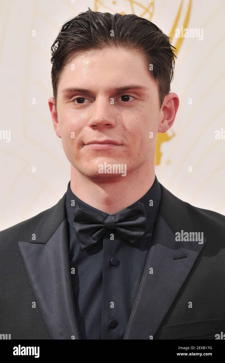 Evan Peters arrives at the 67th Emmy Awards held at Microsoft Theater ...