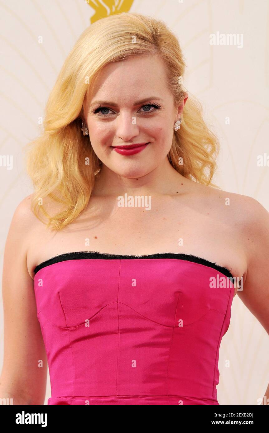 Elisabeth Moss arrives at the 67th Emmy Awards held at Microsoft ...