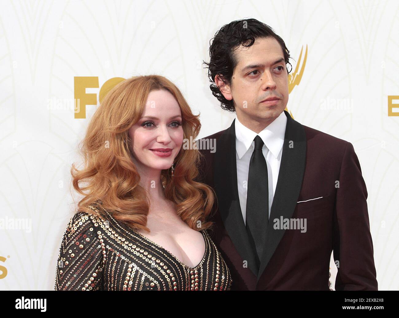 Christina Hendricks arrives at the 67th Emmy Awards held at Microsoft ...