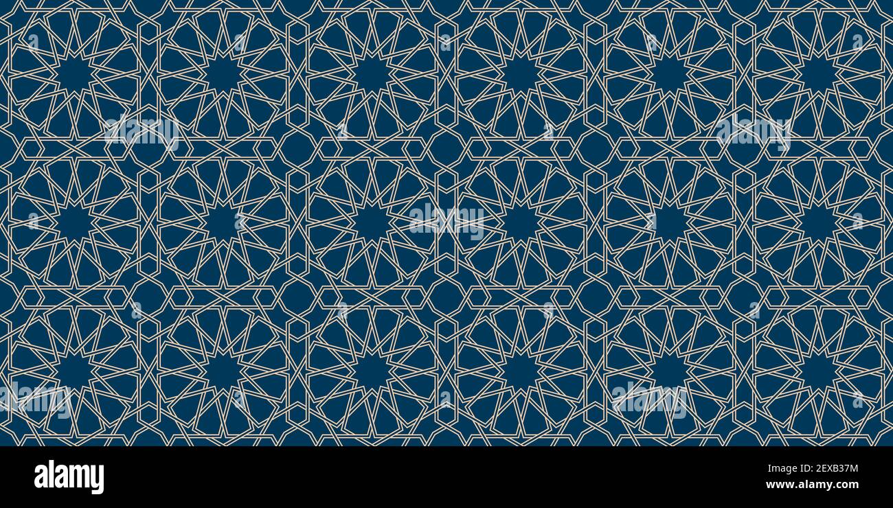 Geometric Islamic Seamless Pattern for decoration greeting card or ...