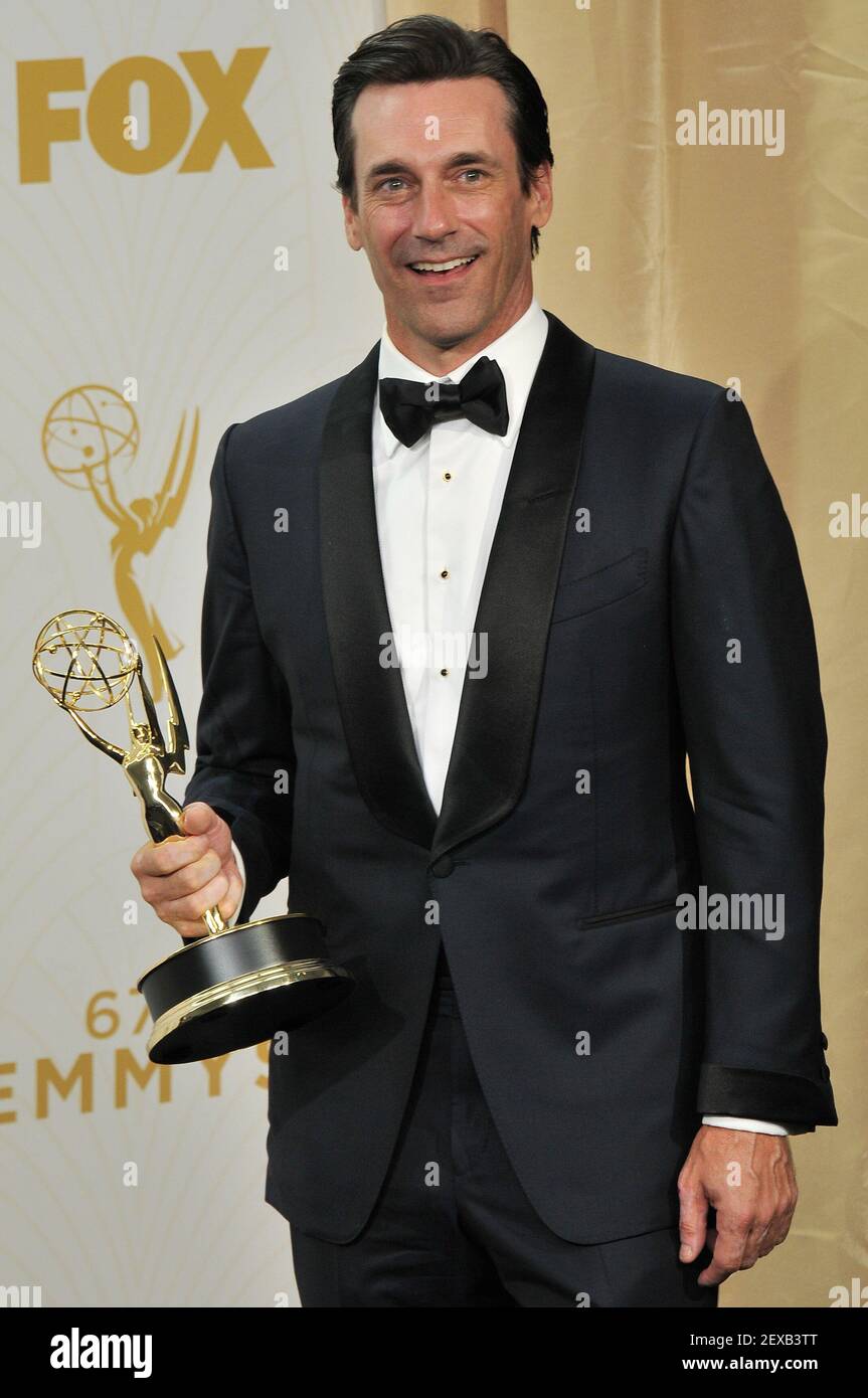 Jon Hamm at the 67th Emmy Awards - Press Room held at the Microsoft ...
