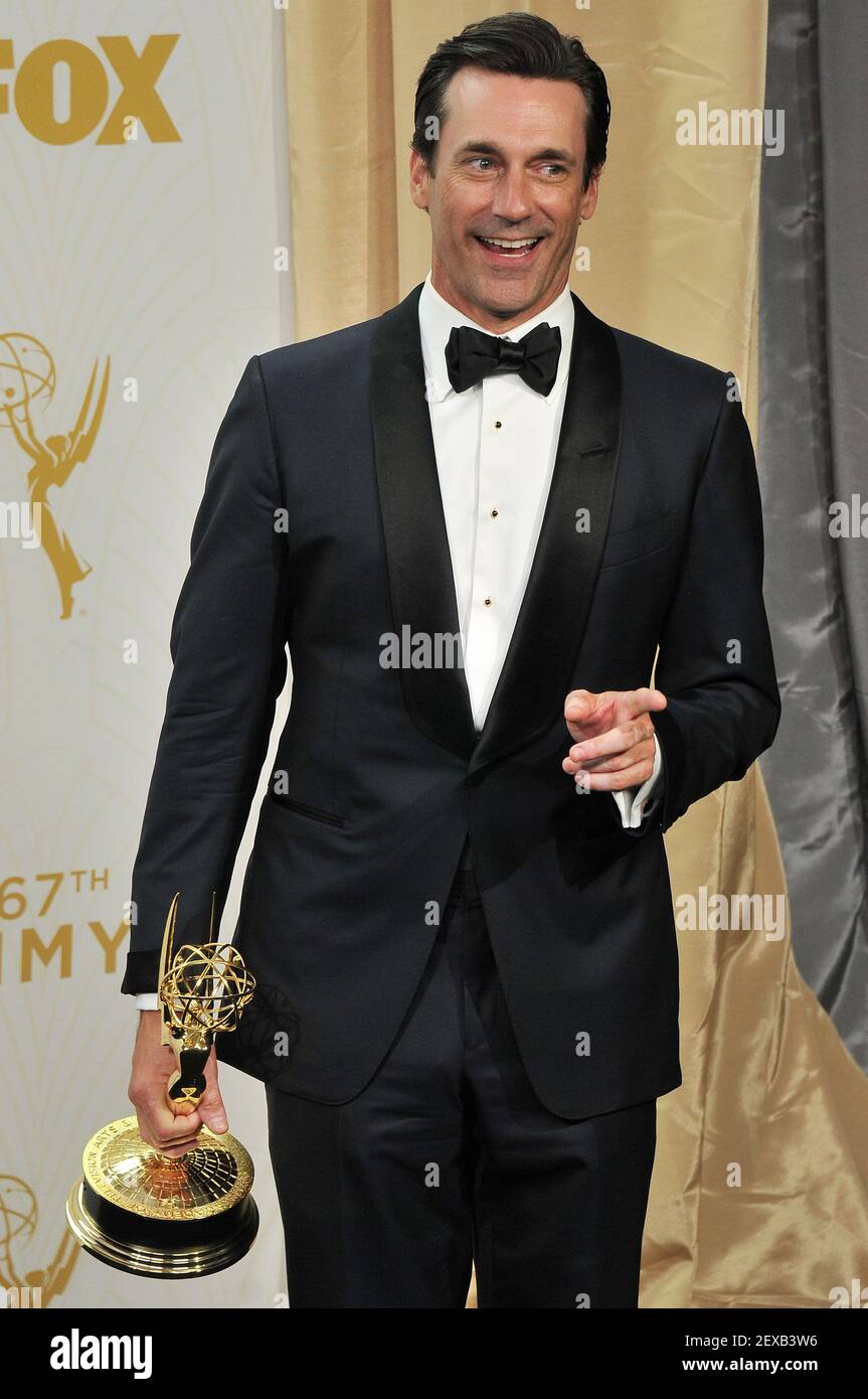 Jon Hamm at the 67th Emmy Awards - Press Room held at the Microsoft ...