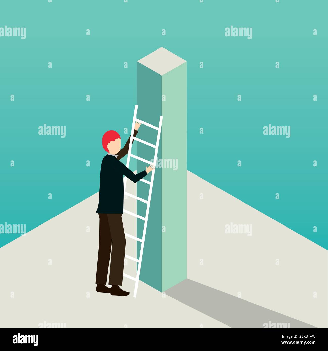 Courageous climb Stock Vector Images - Alamy