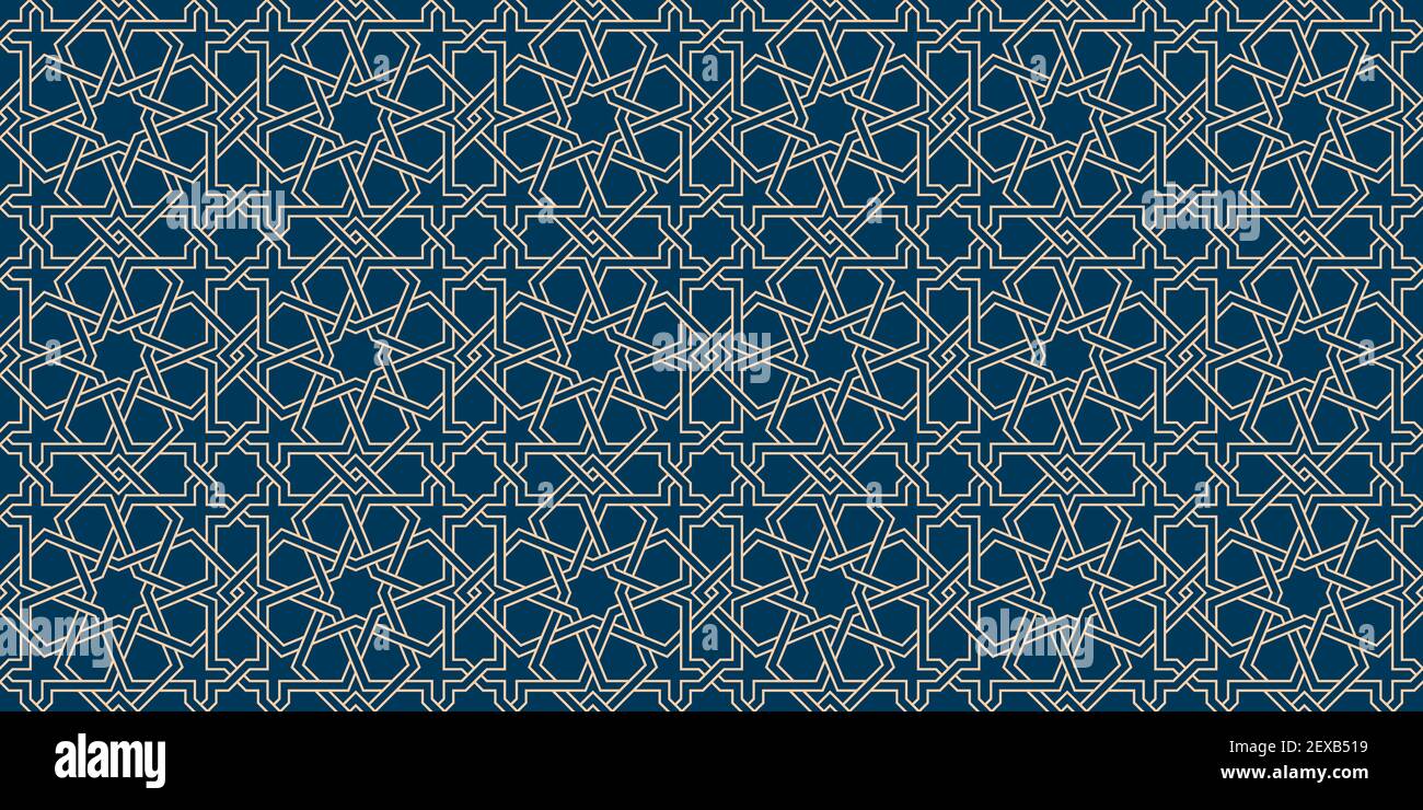 Geometric Islamic Seamless Pattern for decoration greeting card or ...