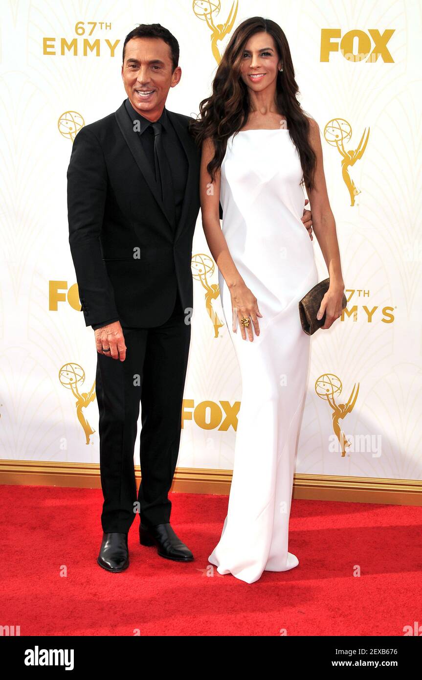 Bruno Tonioli and Terri Seymour arrives at the 67th Emmy Awards held at ...