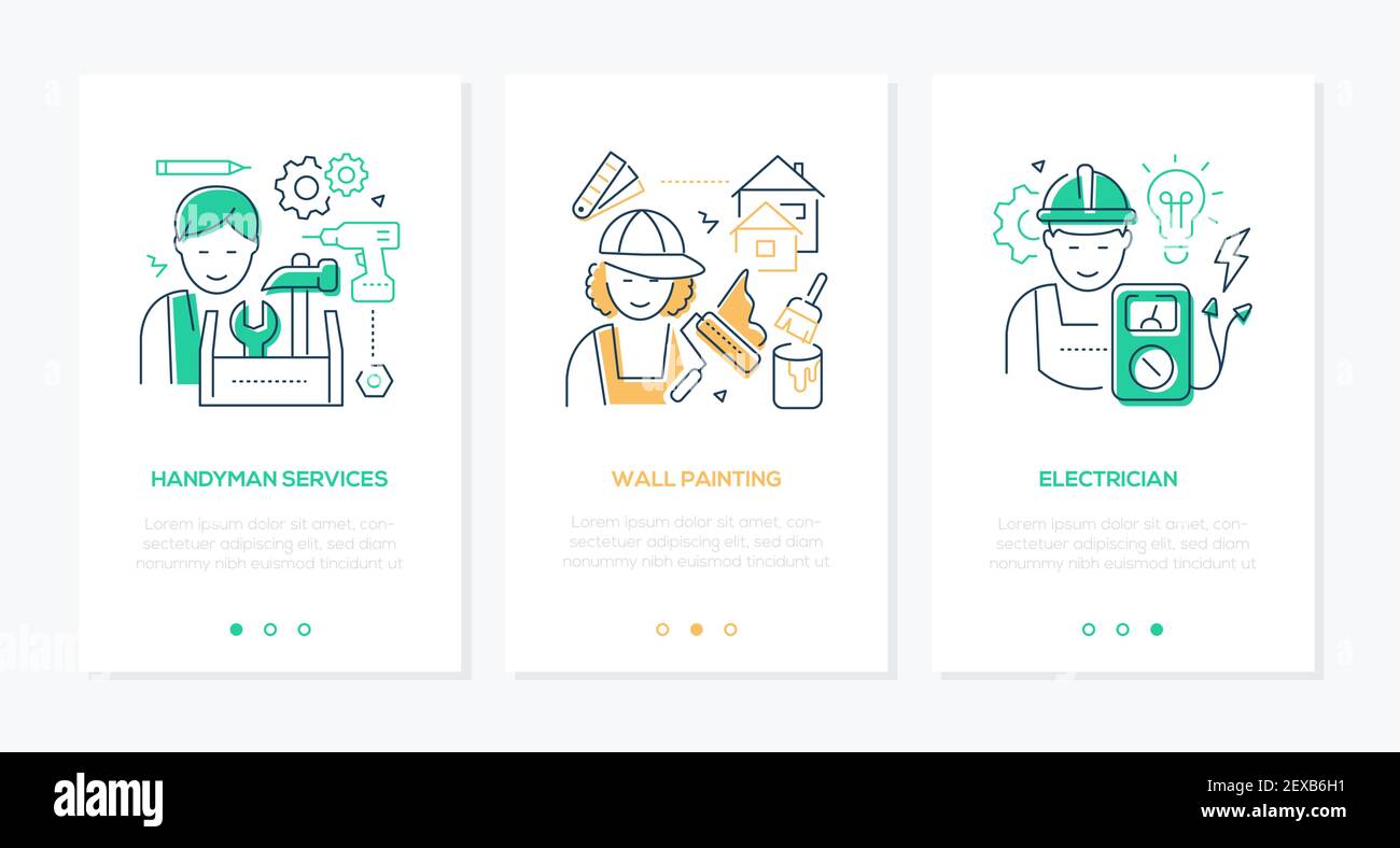 Repair works linear icon Stock Vector Images - Alamy