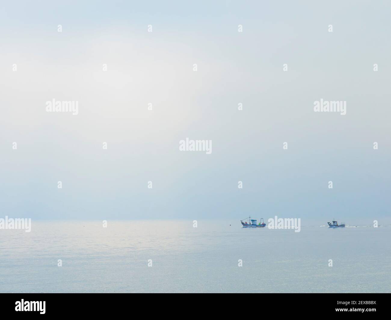 Vessel sailing in a calm sea Stock Photo - Alamy