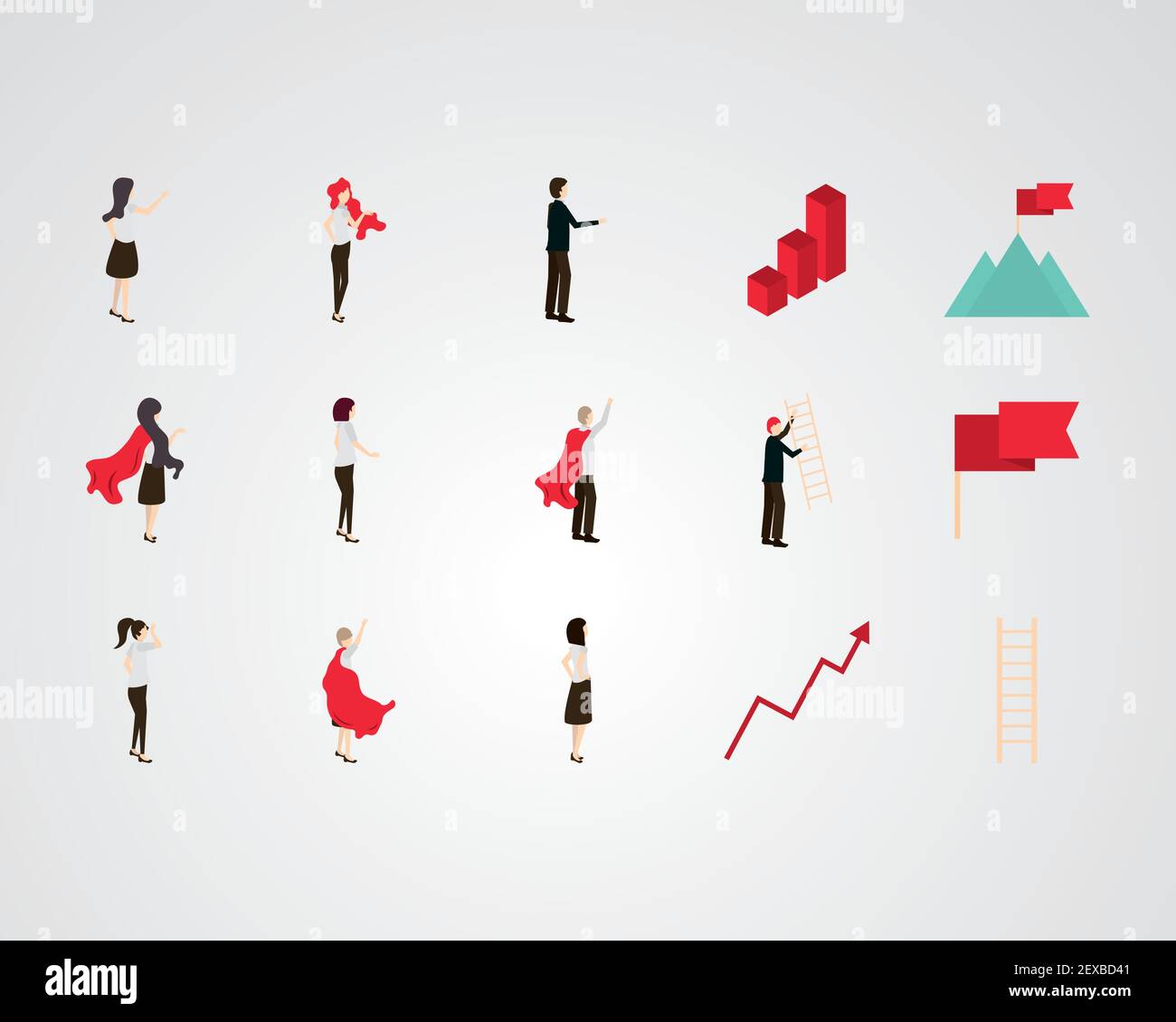 man woman business courageous success Stock Vector Image & Art - Alamy