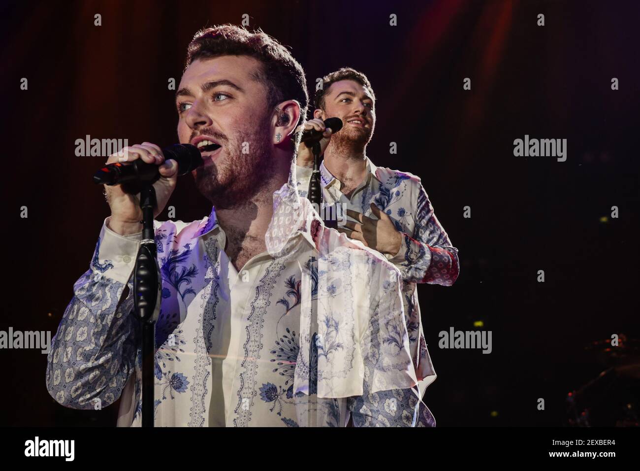 Sam Smith performs a live concert on stage during Rock in Rio 2015 held ...