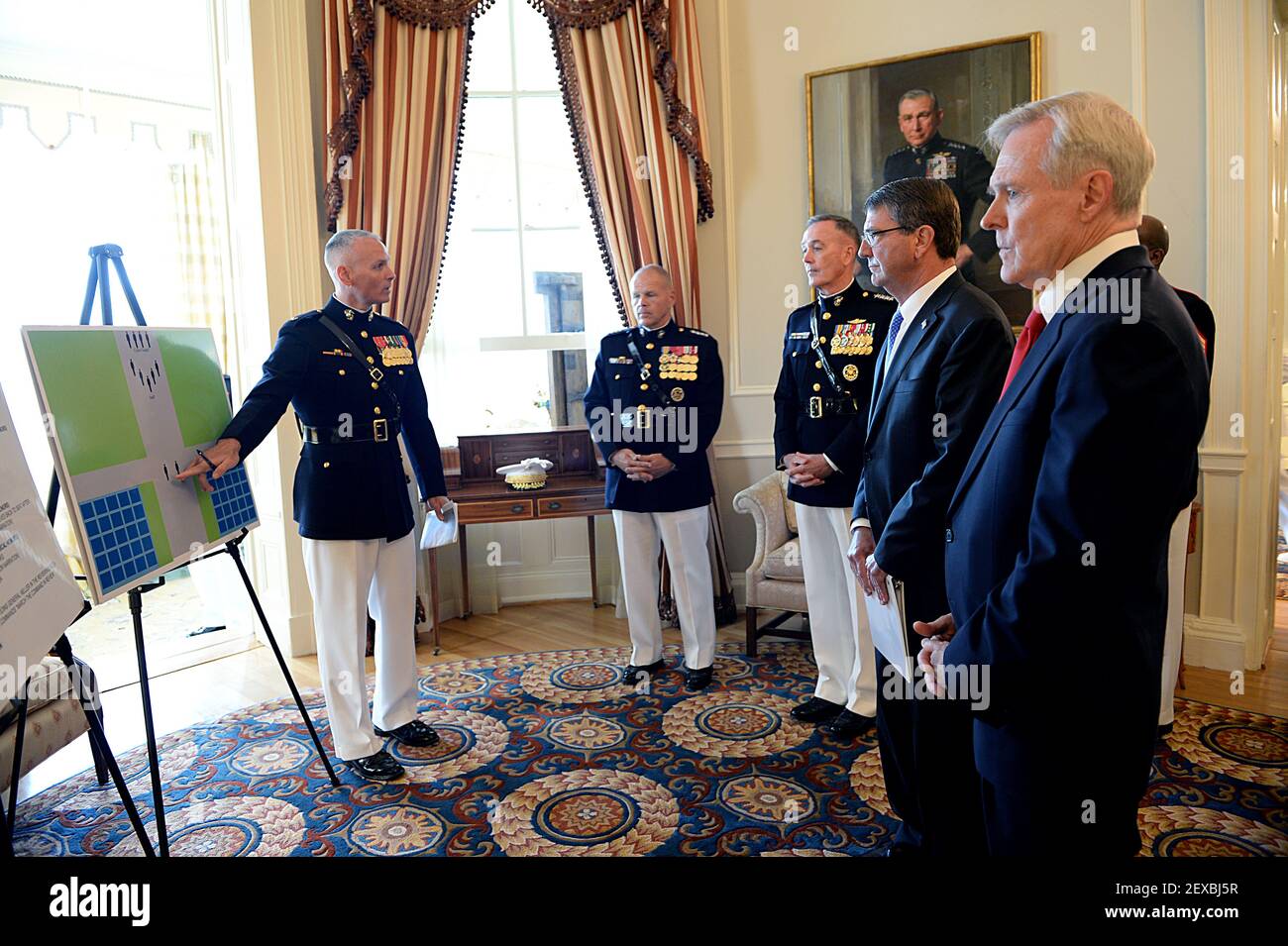 Secretary of Defense Ash Carter, Marine General Joseph F. Dunford Jr ...